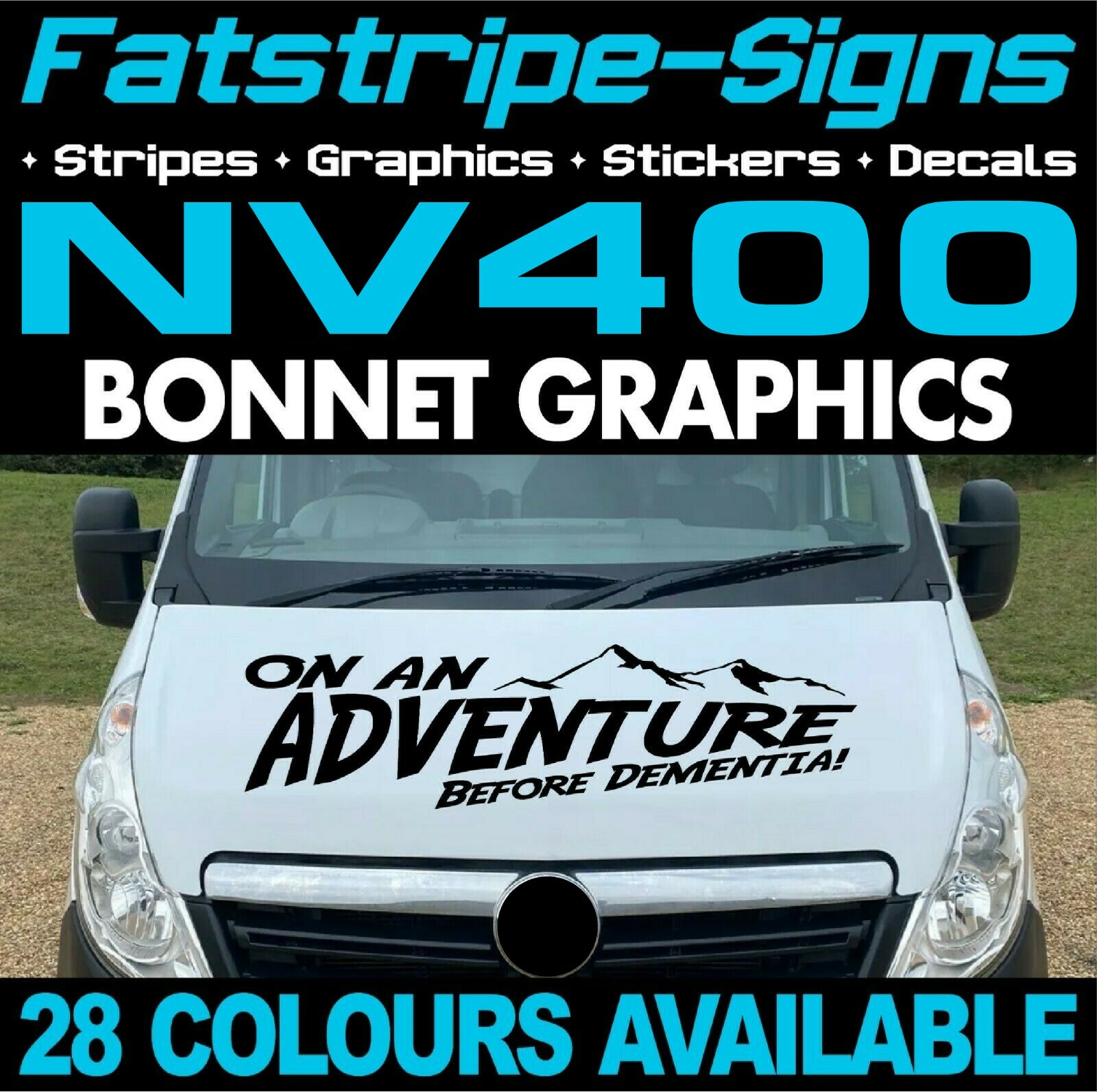 to fit NISSAN NV400 ON AN ADVENTURE BONNET GRAPHICS STICKERS DECALS ...