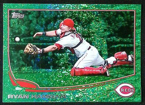 Ryan Hanigan - 2013 Topps #649 Emerald Green Foil - Reds | eBay