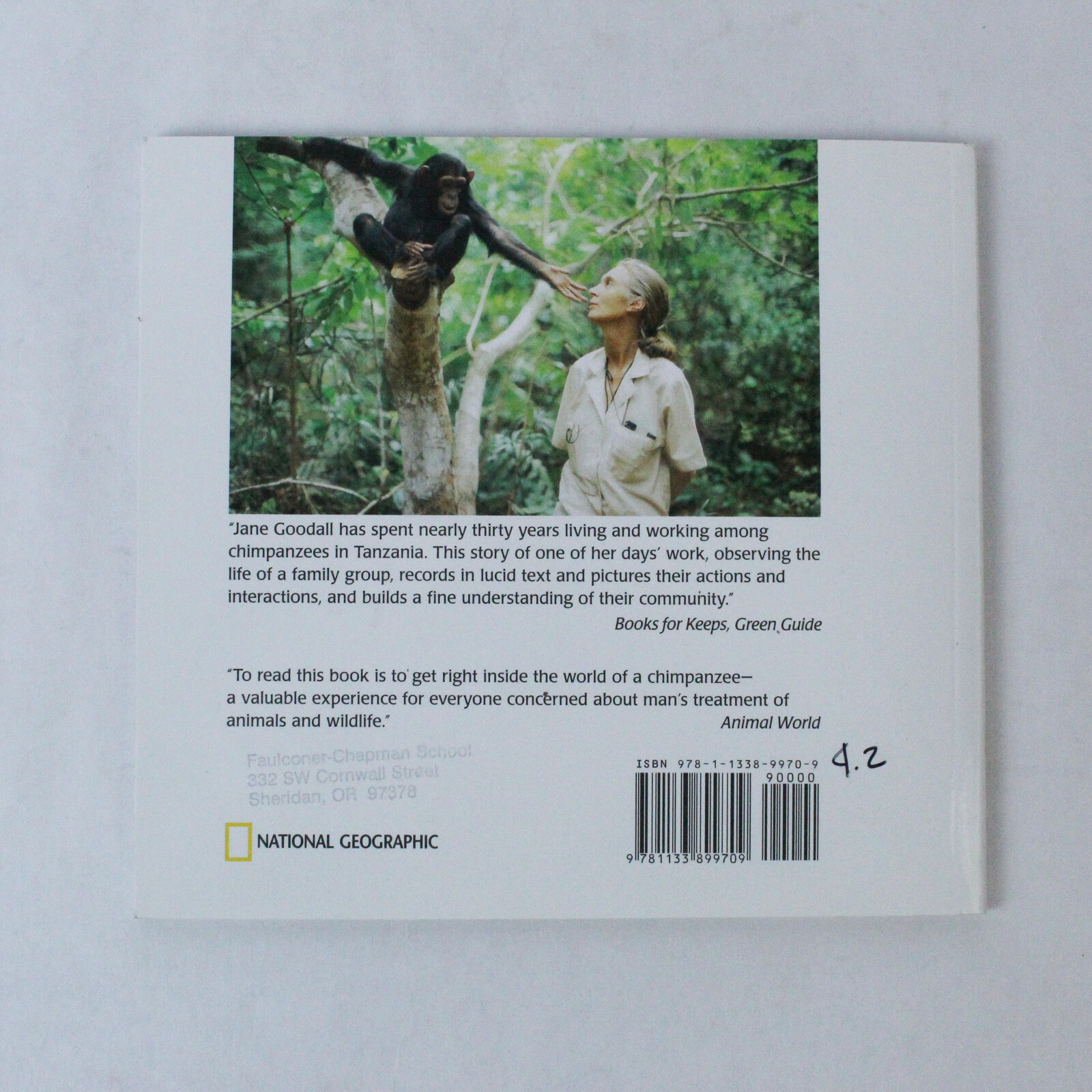 Lot Of 2 Paperback Books The Jane Goodall Chimpanzee Family Book ...