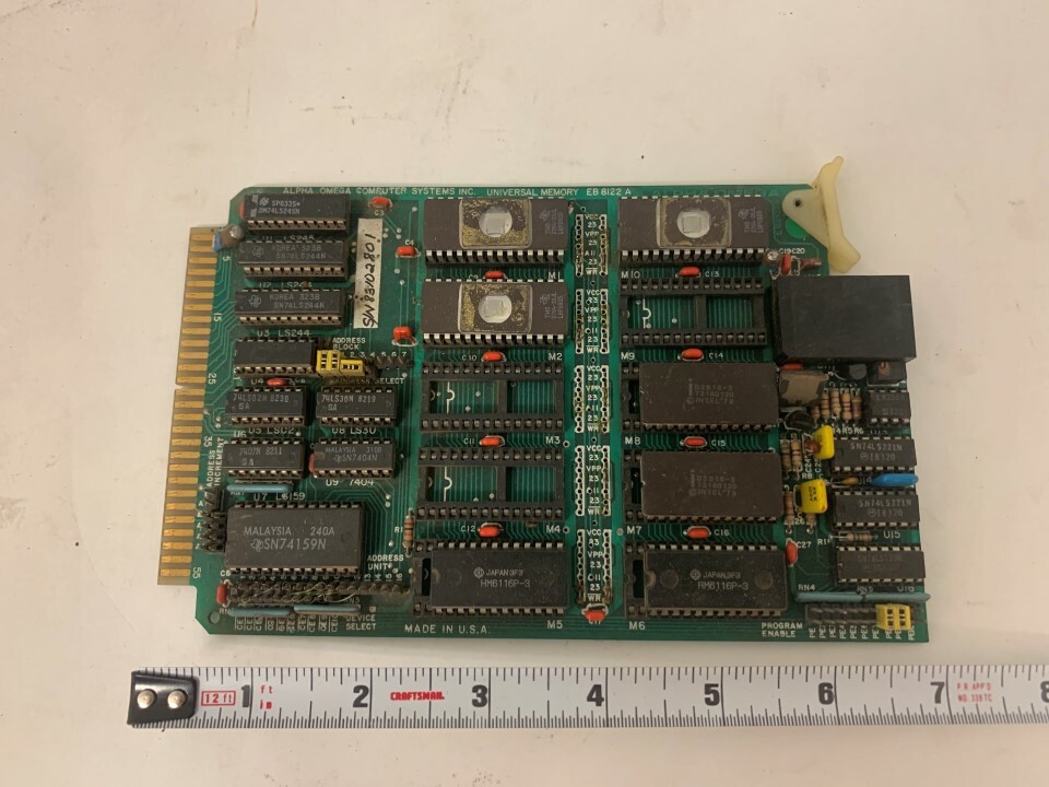 Alpha Omega Computer Systems Universal Memory Circuit Board Model ...
