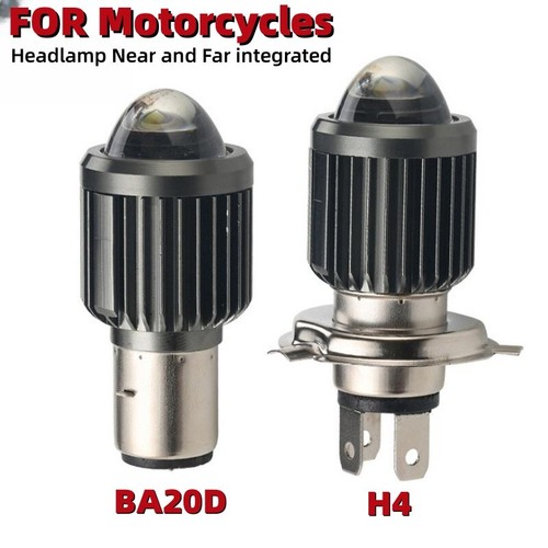 BA20D H4 LED Motorcycle Headlight Spot Light Bulb Hi/Lo Motorbike ...