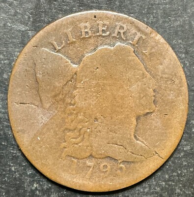 1795 Liberty Cap Large Cent rare old colonial coin great collectible ...