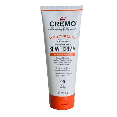Cremo Mens Moisturizing Concentrated Shave Cream Coconut Mango 6 fl oz ...