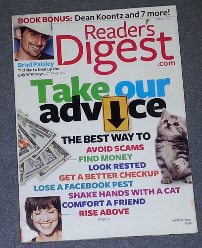 Reader's Digest Magazine - August 2009 Take Our Advice | eBay