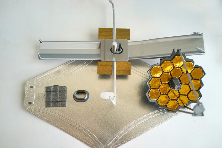 1/100 Scale ESA James Webb Space Telescope JWST Painted Model 3D Print ...