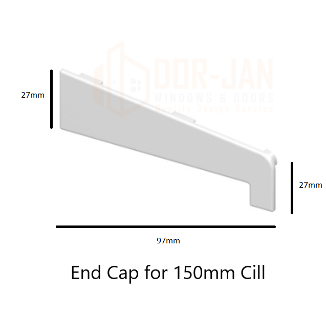 Pair of End Caps Sill /Cill Window End Caps uPVC Plastic, 150mm 180mm ...