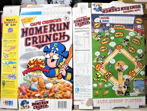 1994 Cap'n Crunch's Home Run Crunch Cereal Box shm320 | eBay