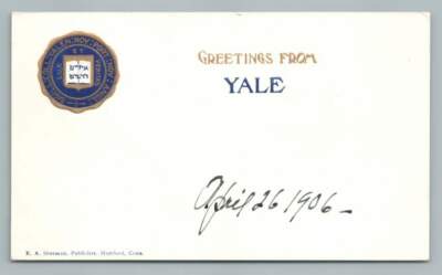 Greetings from YALE University ~ Rare Antique Embossed New Haven ...