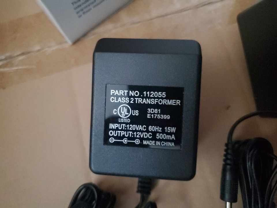 (2 pack) -Class 2 Transformer 15W 120VAC Input - 12VDC 500mA Output ...