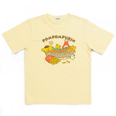 New! Pompom Purin Women's adult T-shirt logo Sanrio Kawaii f/s from ...