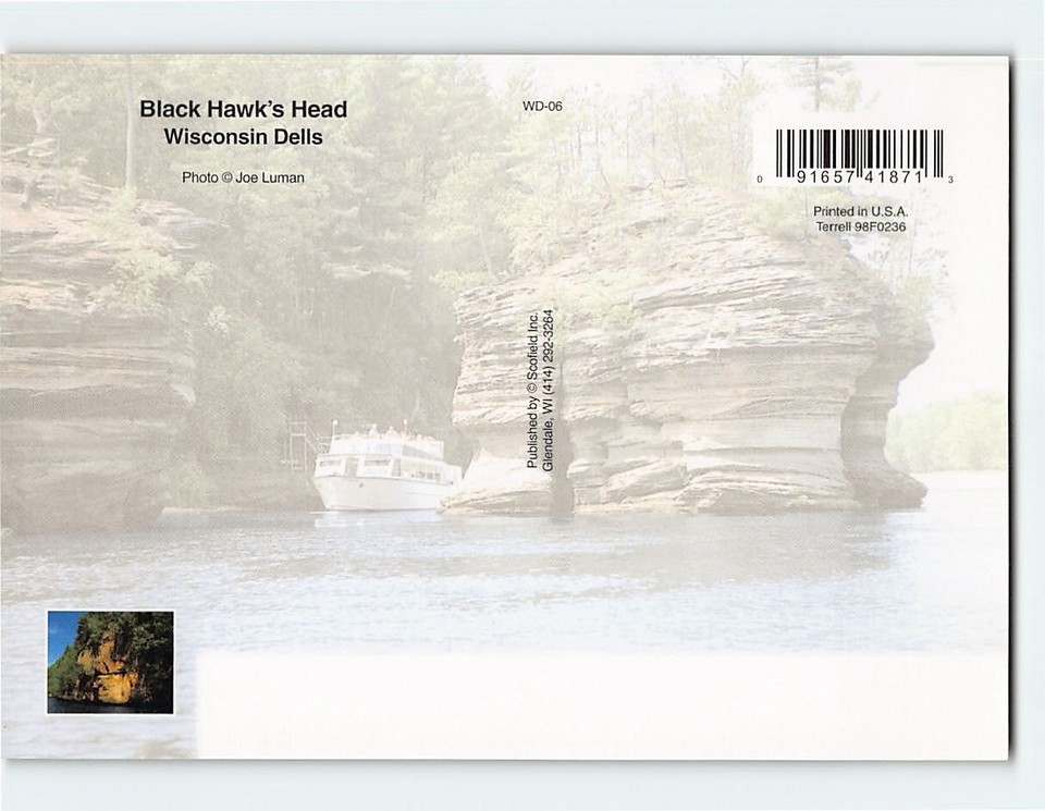 Postcard Black Hawk's Head Wisconsin Dells Wisconsin USA | eBay