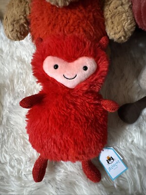 Jellycat Hugg McSnugg Valentine's Day 8” Plush Red Monster Gift Toy ...