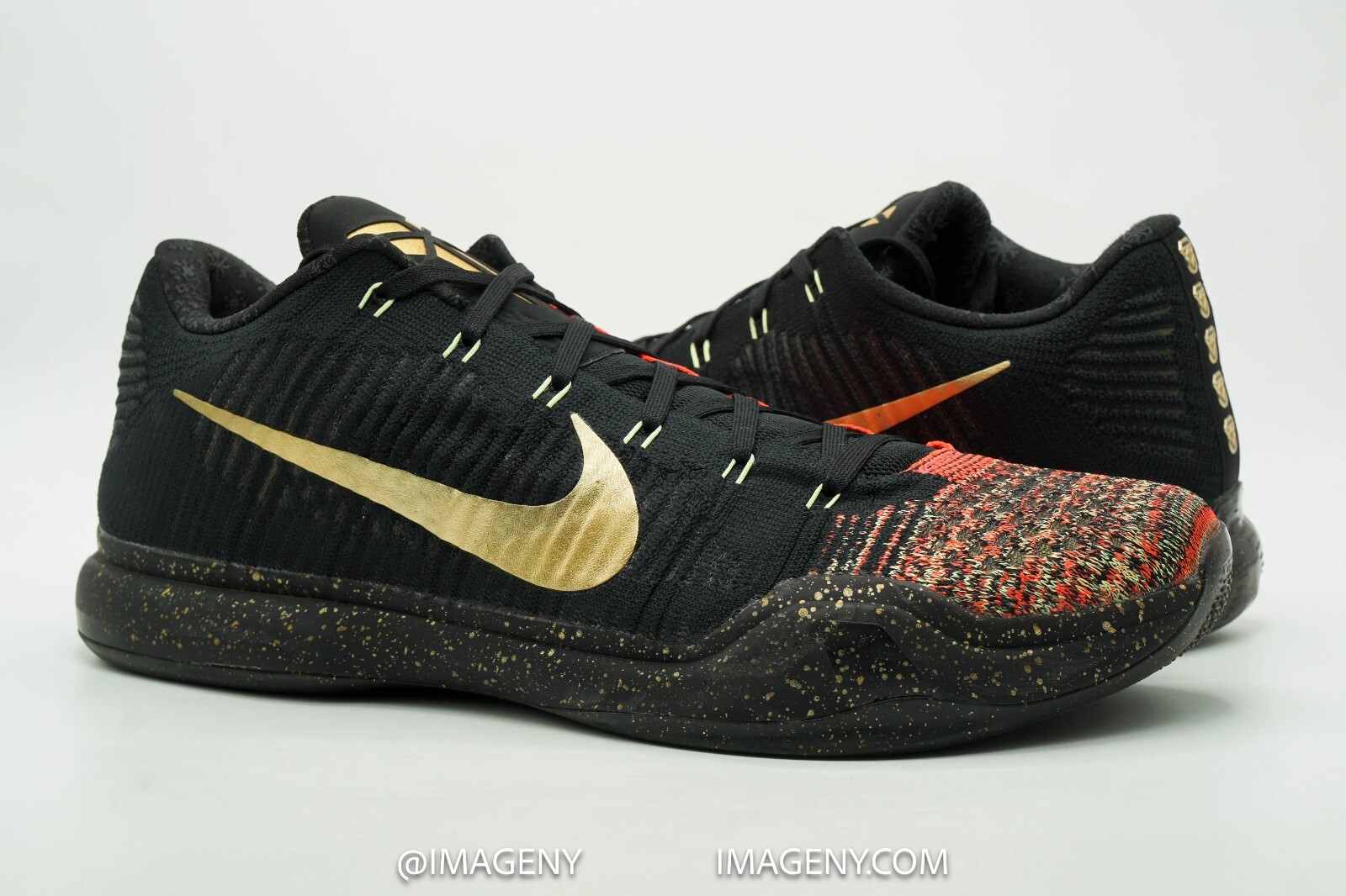 NIKE KOBE X ELITE USED SZ 14 CHRISTMAS BLACK METALLIC… - Gem