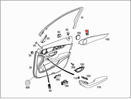 Genuine Ornamental Molding Clip MERCEDES Glc C253 S205 W205 X253 ...