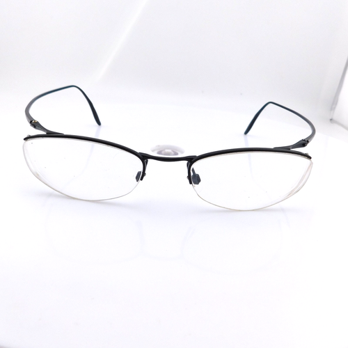 Italianize 60 Semi Rimless Eyeglasses Frames BOW TEMPLES Thin Wire Oval ...