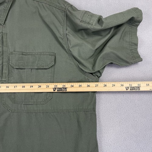 511 Tactical Shirt Mens XL Green Utility Button Up Pockets Canvas ...