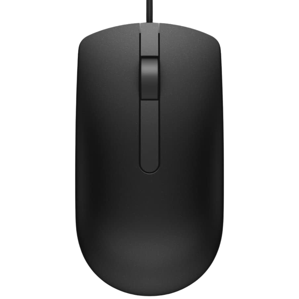 PACK OF 4 Dell MS116-BK USB Wired Optical Mouse Black Scroll Wheel ...