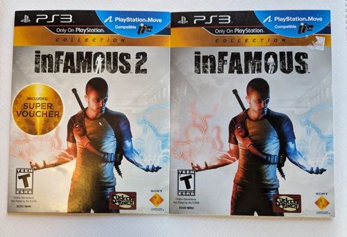 InFamous Collection 1 and 2 (PlayStation 3, PS3) cardboard sleeves ...