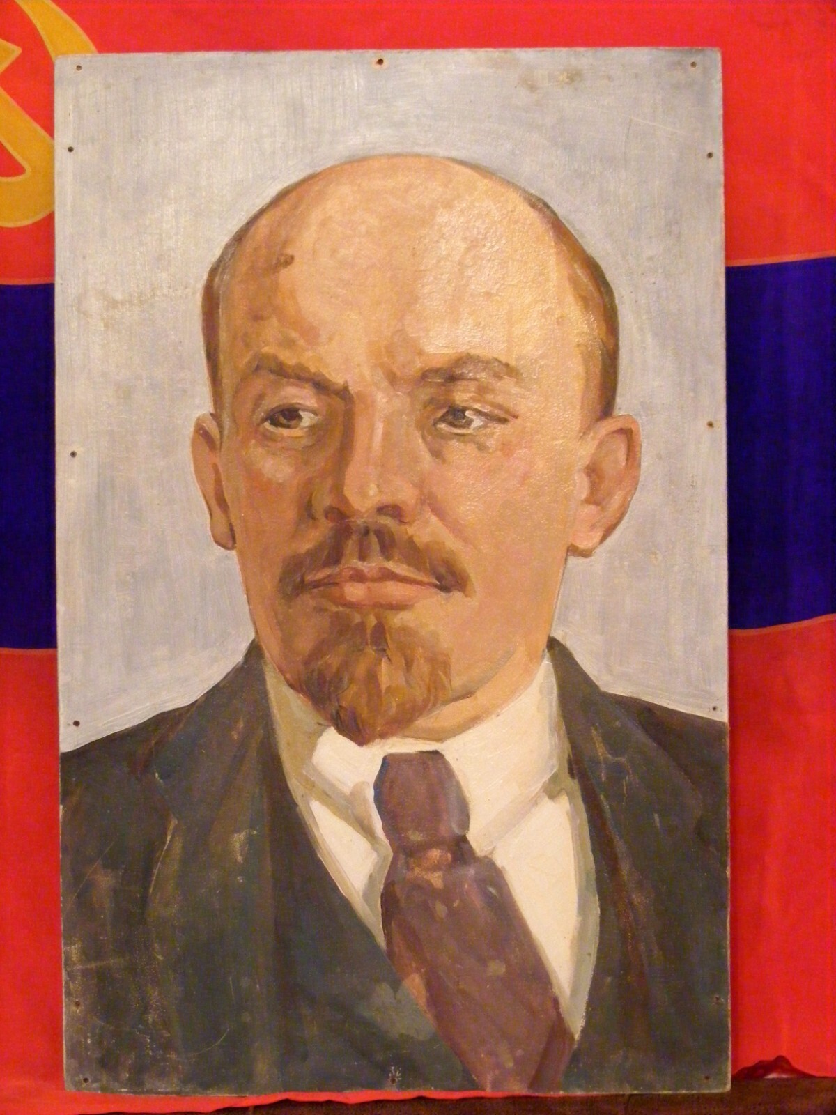 Original Soviet Russian Oil painting Portrait of V. Lenin 70s USSR | eBay