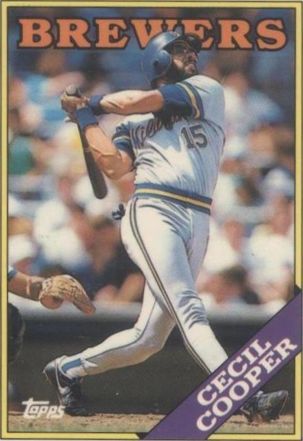 1988 Topps - Cecil Cooper #769 Collector's Edition (Tiffany) for sale ...