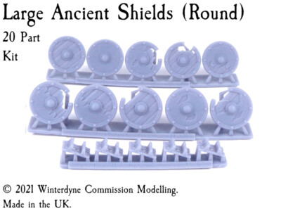 Large Ancient Shields (Round) suits 28mm 32mm Warhammer Kings of War ...