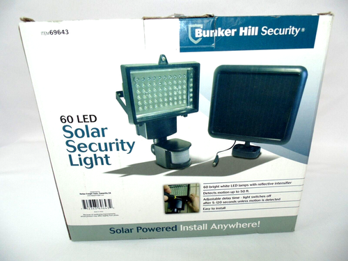 BUNKER HILL Security 60 LED Solar Powered Light NIB NEW | eBay
