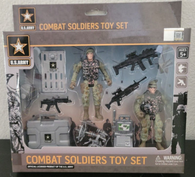 New U.S. Army 3 3/4" Poseable Military Combat Soldiers & Weapons Toy ...