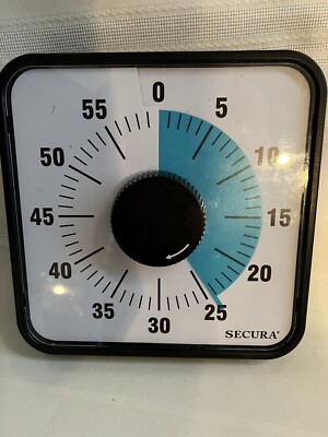 Secura 60-Minute Visual Countdown Timer, 7.5-Inch Oversize Classroom ...