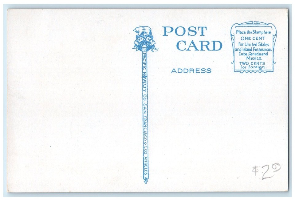 c1910's Fat Woman Beach Diving Catalina California CA Unposted Antique ...