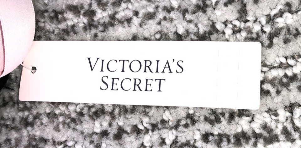 Victoria's Secret NWT XL Black Plaid Shine Patch Brief Panty Logo ...