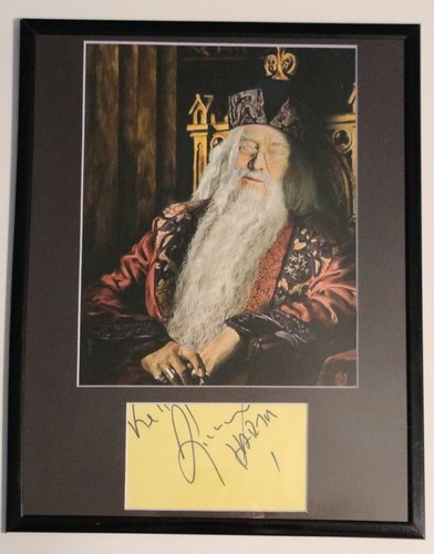 Richard Harris Signed Cut Harry Potter Dumbledore 11x14 Display JSA COA ...