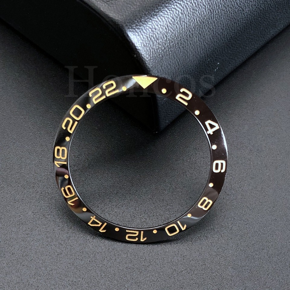 38MM Ceramic Bezel Insert Ring GMT Planet Ocean Diver Vintage fits for ...