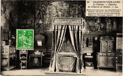 CPA CHAUMONT-sur-LOIRE Le Chateau Chambre de Catherine de Medicis ...