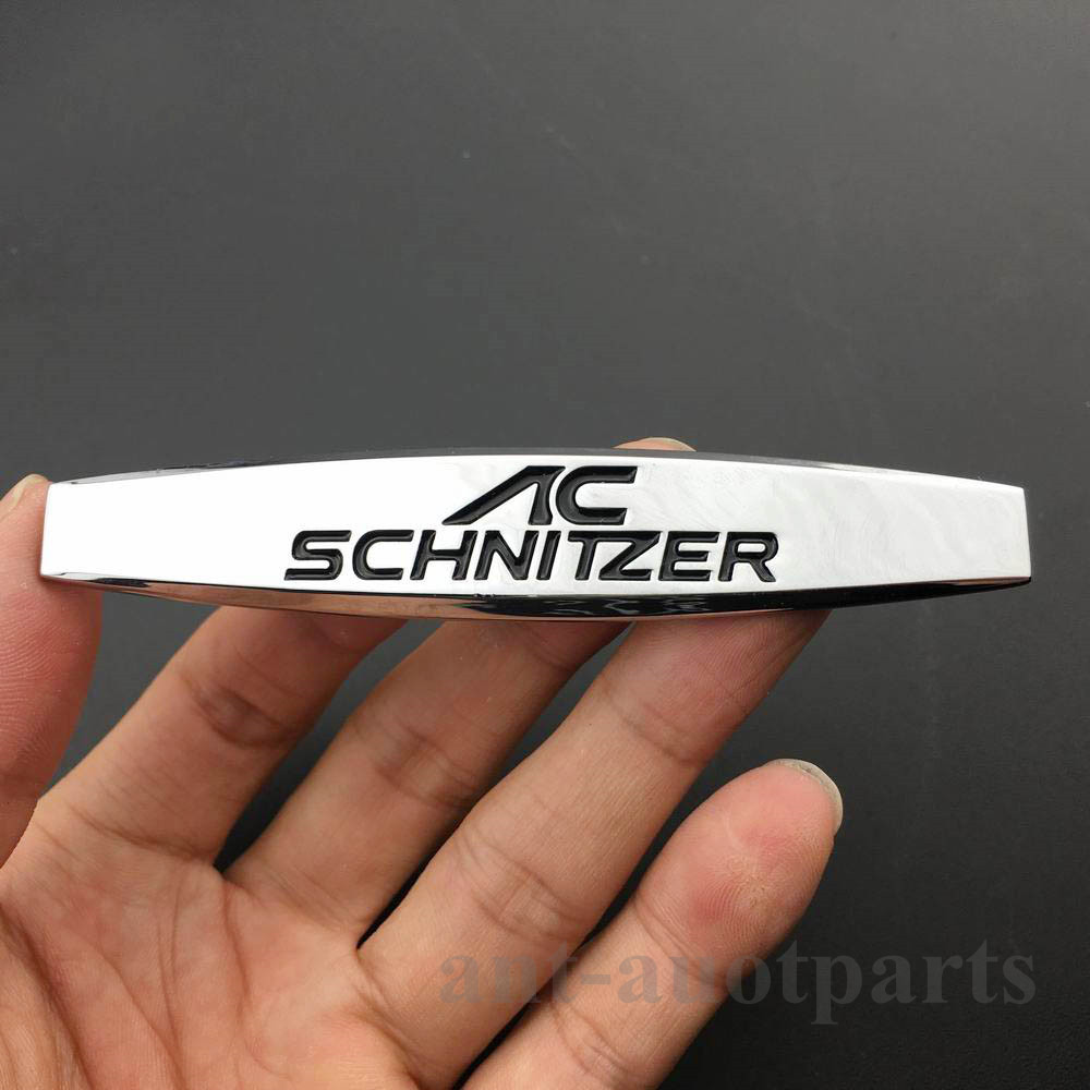2x Metal AC Schnitzer Logo Emblem Fender Skirts Badge Sticker Auto ...