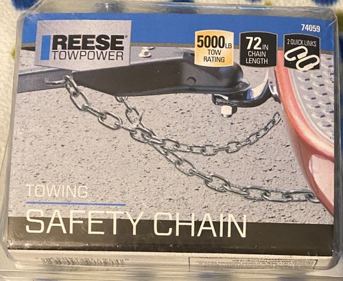 Reese Towpower 74059 Safety Chain - 5,000 pound capacity, Towing Chain ...