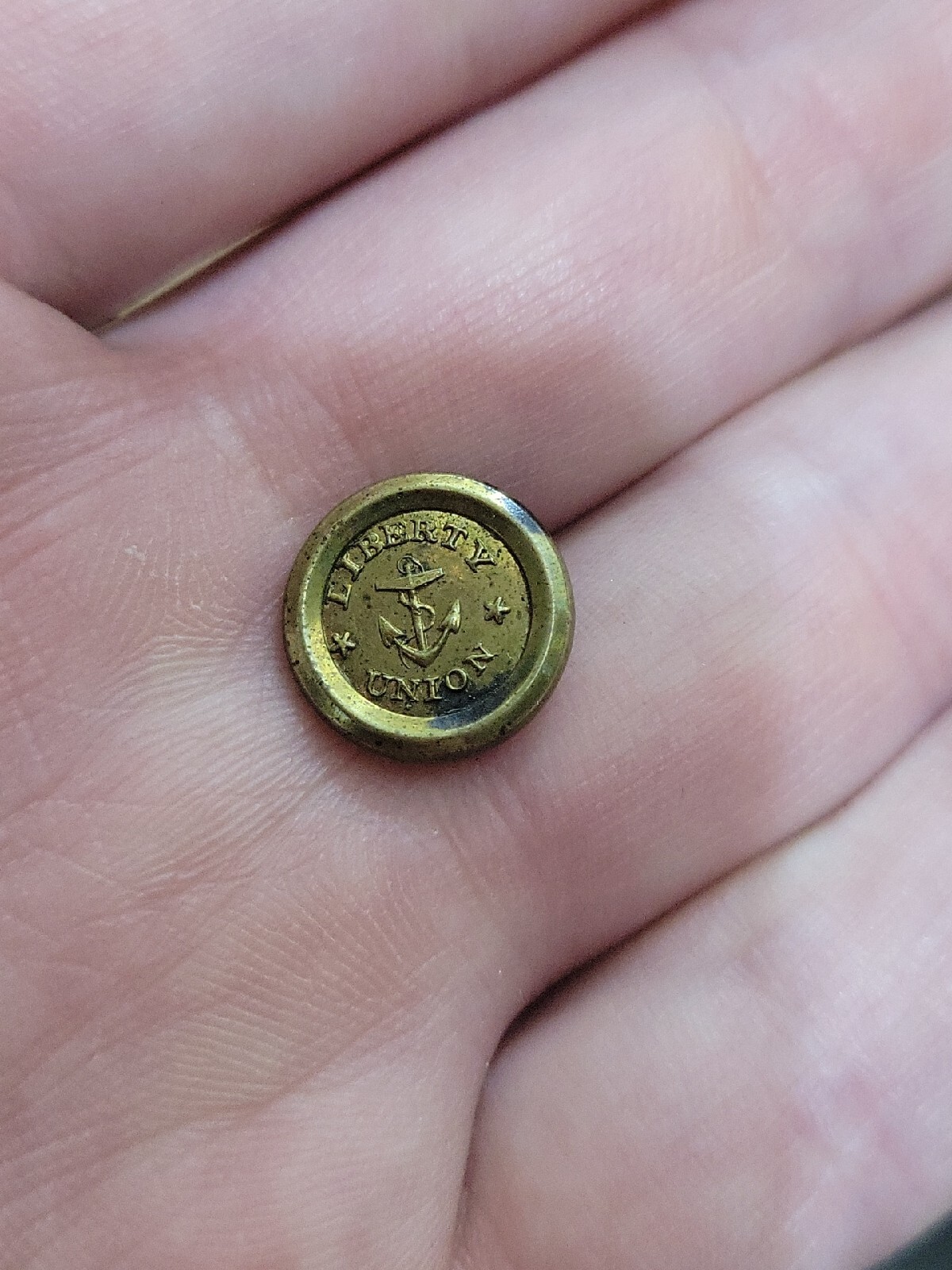 Rare Antique 1820's JACKSONIAN "LIBERTY UNION" Brass Button, with ...