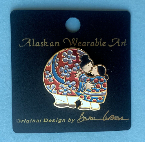 Vintage Barbara Lavelle Mother & Child Brooch Original Tag Alaska ...