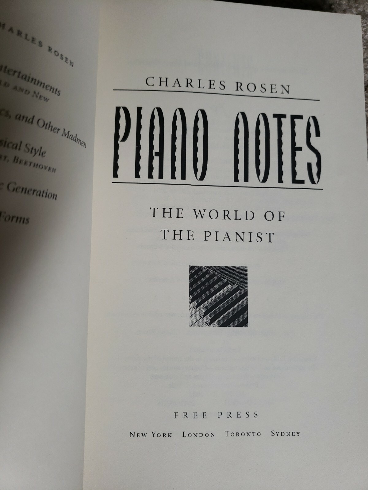 Piano Notes : The World of the Pianist by Charles Rosen (2004, Trade ...
