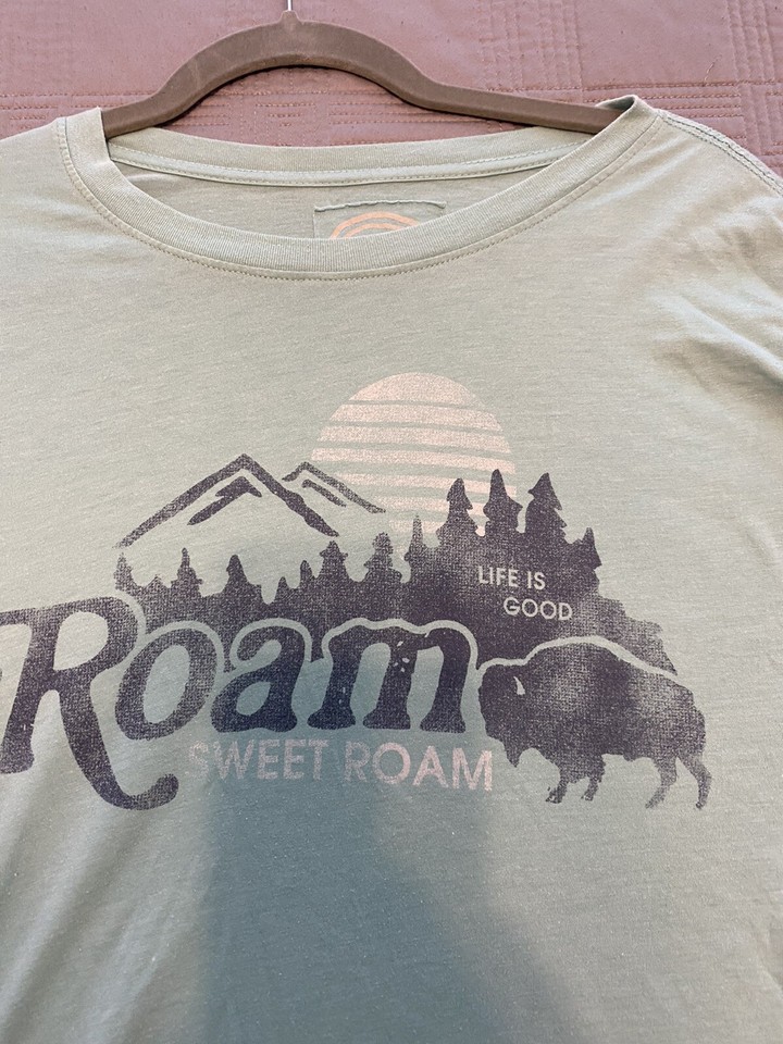Life Is Good Men's Short Sleeve T Shirt Size XXL Roam Sweet Roam | eBay