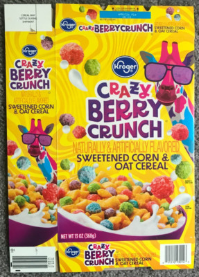EMPTY Kroger Crazy Berry Crunch Cereal Box Capt'n Crunch Clone FLAT 2025 | eBay