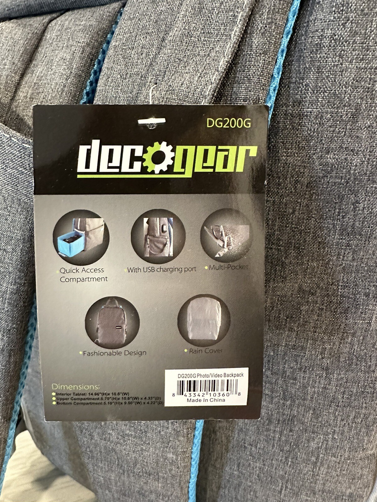 Deco Gear Multi-function Camera Backpack DSLR/Mirrorless Cameras Lenses ...