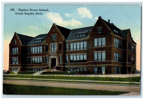 c1930's Sigsbee Street School Building Grand Rapids Michigan MI Vintage ...