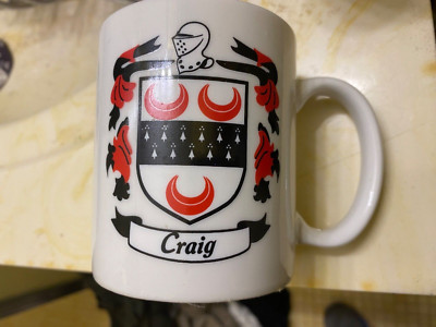 COAT OF ARMS ~ CRAIG FAMILY CREST ~ CERAMIC MUG 11oz. | eBay