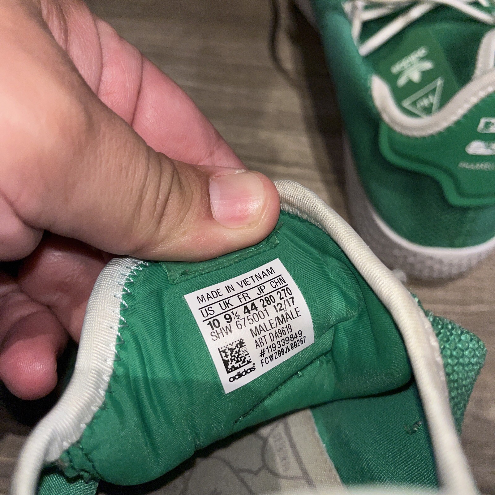Adidas Womens Size 10 Green Pharrell Williams HU Sneakers Tennis SHW ...