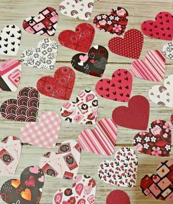 Valentine's Day Heart Cut outs 2 inch 25 pieces Decorations Craft ...
