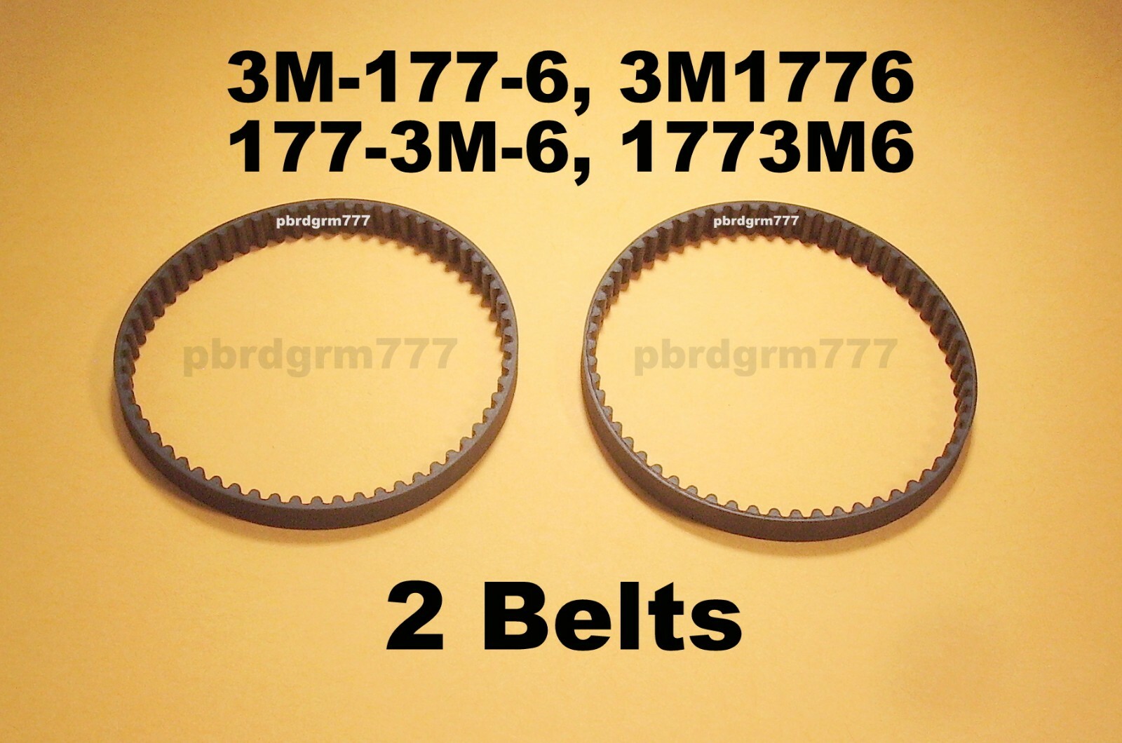 (2) Two Belts 3M-177-6, 3M1776, 177-3M-6, 1773M6 New Geared Belts | eBay