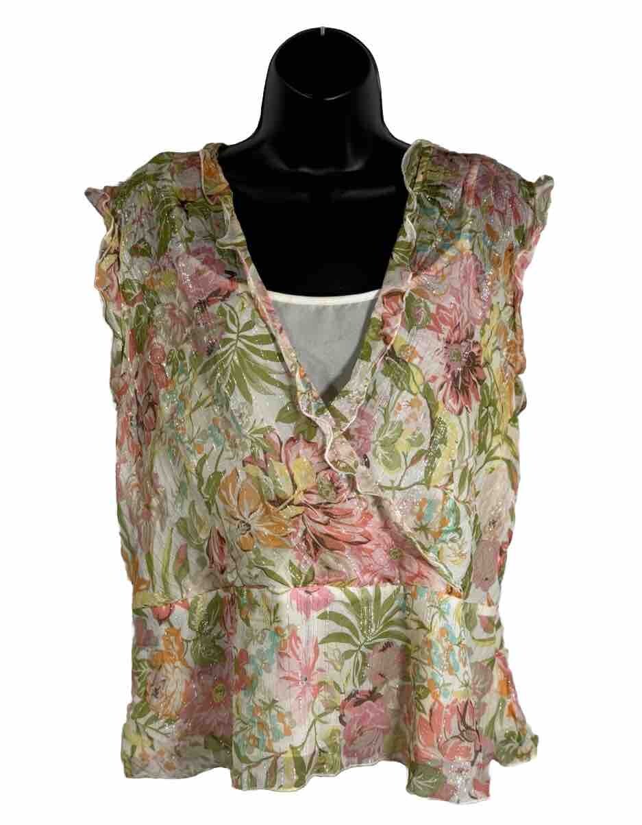 Rare Pastel Y2K BOB MACKIE STUDIO Silk Chiffon Lurex … - Gem