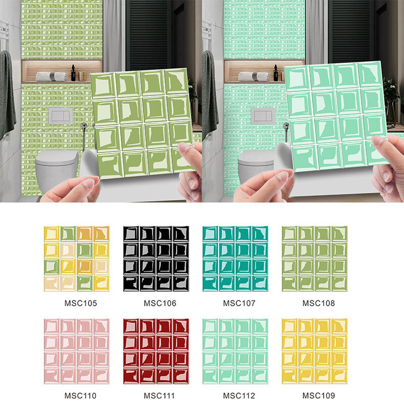 30pc Kitchen Tile Stickers Bathroom Mosaic Wall Sticker Self-adhesive ...