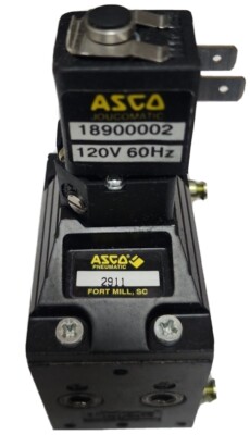 ASCO 18900002 120V NSMP on 2911 Silinoid Valve Direct Mount | eBay