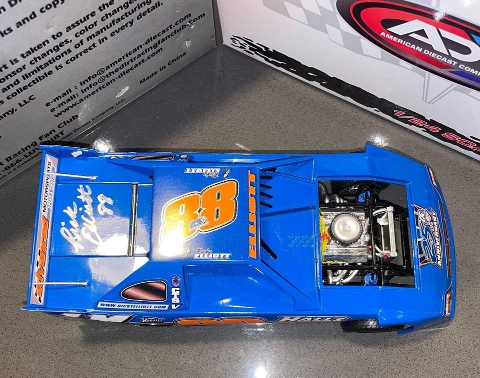 #88 AUTOGRAPHED Ricky Elliott Dirt Late Model 1/24 ADC | eBay